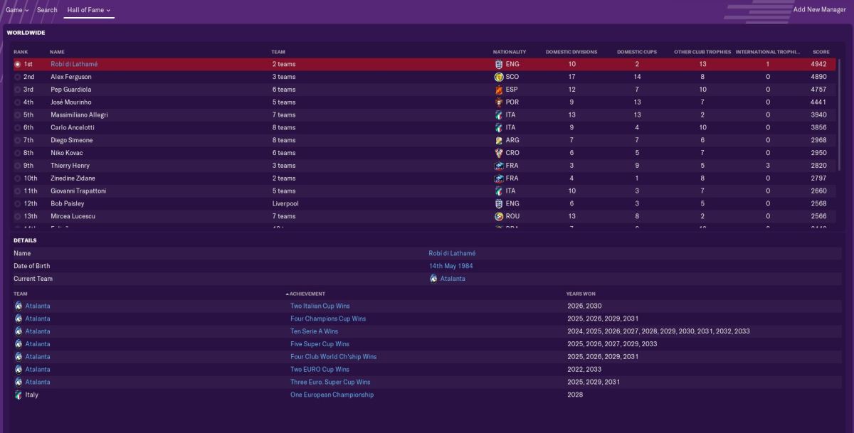 Atalanta Avventura | Part 34 – Greatest Ever – Football Manager Addict