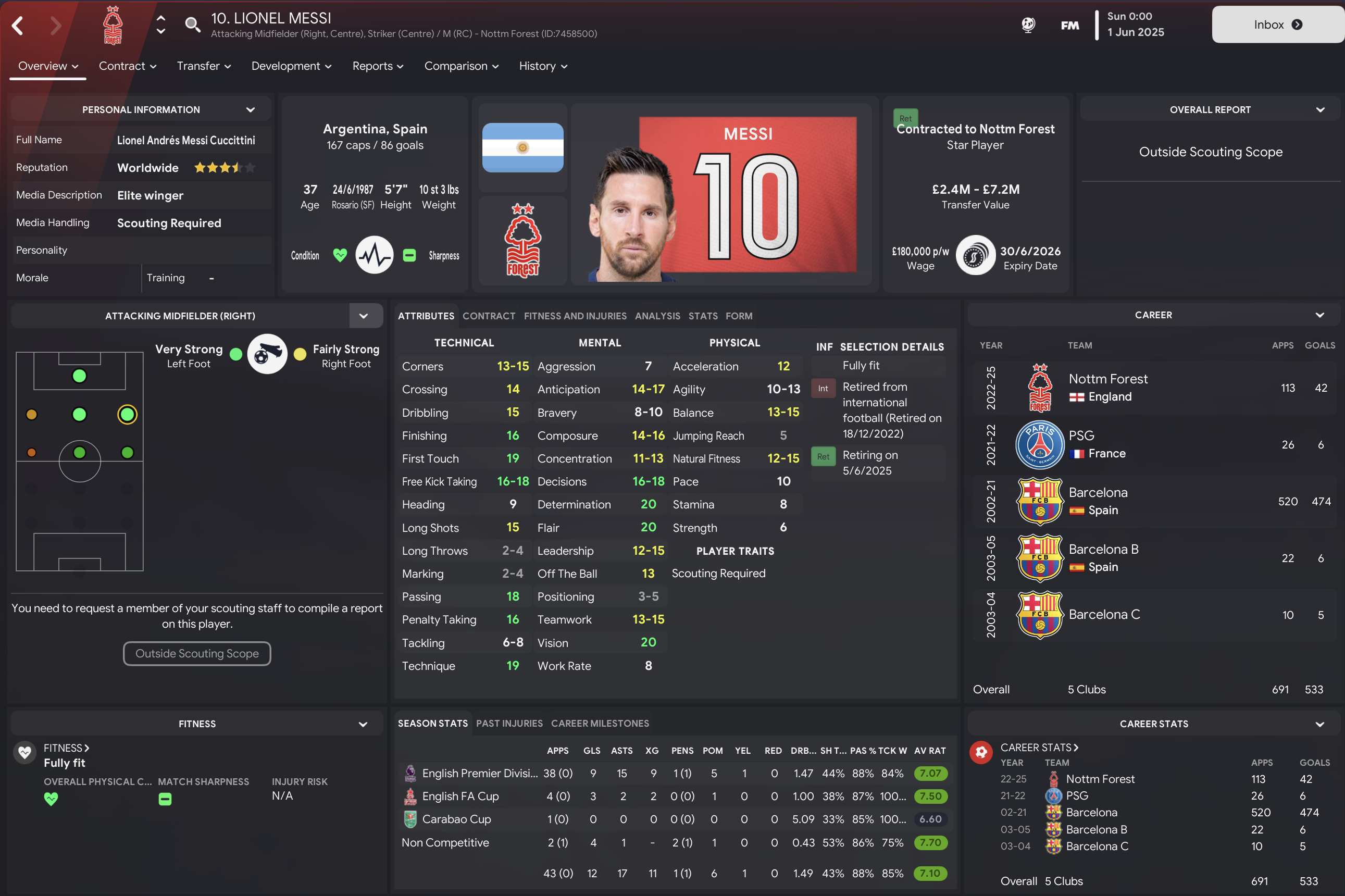 FM Experiment | What If… Lionel Messi Moved To The Premier League ...